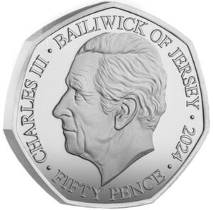 Coin: 50 Pence (Patron Saints - Saint David of Wales - Gilded) (Jersey ...