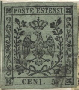 Stamp: Este eagle (Modena(Este Coat of Arms (1852-1857)) Sn:IT-MO 6f,Yt ...
