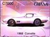 Stamp: Corvette 1968 (Ghana(50th Anniversary of the Corvette) Mi:GH 3573