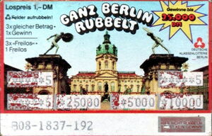 Lottery Ticket: Ganz Berlin Rubbelt 1985 (Schloss Charlottenburg ...