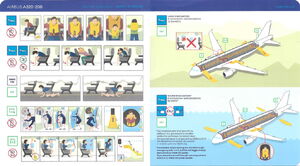 Safety Card: Airbus A320-200 (Aegean Airlines, GreeceCol:AEE-GR-0023