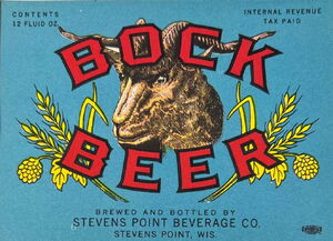 Drink Label: Bock Beer (Stevens Point Brewery, United States of ...