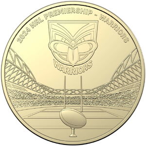 Coin: 1 Dollar (National Rugby League I - New Zealand Warriors ...