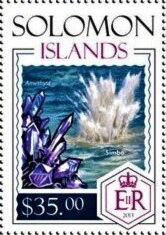 Stamp: Simbo Volcano/Amethyst (Solomon Islands(Volcanoes (2014)) Mi:SB ...
