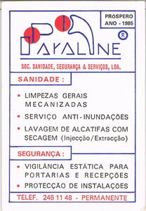 Pocket Calendar: Paraline (Portugal(Advertising) Col:PT-1985-Adv-225.01