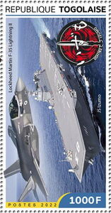 Stamp: Lockheed Martin F-35 Lightning II - A.C. JS Izumo (Togo(Aircraft ...