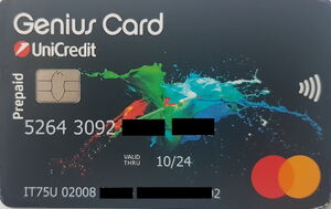 Bank Card: Genius card (UniCredit Banca, ItalyCol:IT-MC-0173