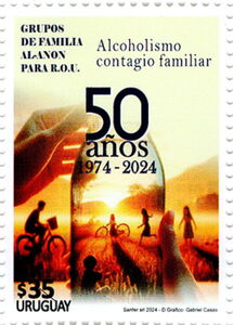 Stamp: Alcoholics Anonymous of Uruguay, 50 Years (UruguayCol:UY 2024.04 ...