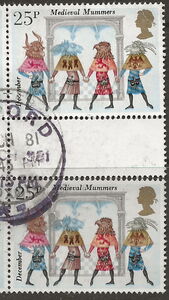 Stamp: Medieval Mummers (United Kingdom of Great Britain & Northern ...