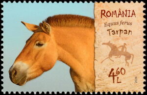 Stamp: Wild Horse (Equus ferus) (Romania(Extinct Species from the Fauna ...