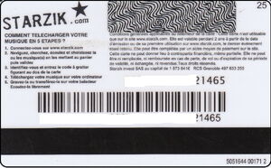 Gift Card: Starzik (Starzik, France(Starzik) Col:FR-STARZIK-003 💳