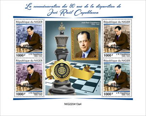 Stamp: 80th Death Anniversary of José Raúl Capablanca (Niger(80th ...