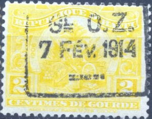 Stamp: Overprinted stamps 1906/1911 (Haiti(Overprints (1914)) Mi:HT 161 ...