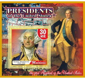 Stamp: Presidents of the United States - George Washington (Maldives ...