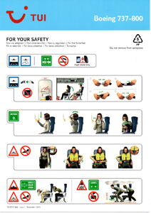 Safety Card: Boeing 737-800 (TUI, WorldwideCol:TUI-XN-0002
