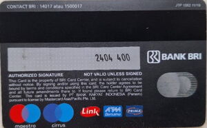 Bank Card: Tabungan BRI BritAma (BRI (Indonesia), IndonesiaCol:ID-MC-0153