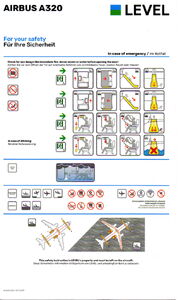 Safety Card: Airbus A320 (Level, SpainCol:IBE-LV-ES-0003