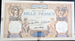 Banknote: 1,000 Francs (France(1923-1937 Issue) Wor:P-79b.3