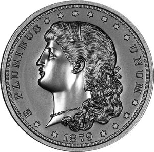 Token: 1879 Schoolgirl Dollars pattern (United States of America ...