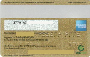 Tarjeta de Banco: AMEX Gold OTP (Otp Bank, HungríaCol:HU-AE-0003
