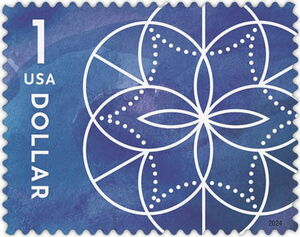 Sello: Geometric Design (Estados Unidos de América(Floral Geometry ...