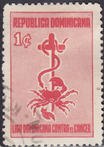 Timbre: Dominican League Against Cancer (Dominicaine (République ...
