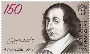 Stamp: Blaise Pascal, Mathematician (Kyrgyzstan: Kyrgyz Express Post ...