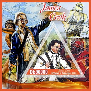 Stamp: James Cook (São Tomé and Príncipe: Illegal Stamps(Famous People ...