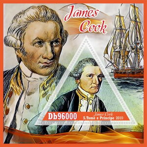 Stamp: James Cook (São Tomé and Príncipe: Illegal Stamps(Famous People ...