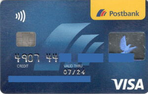 Bank Card: Postbank Visa 08-19 (Postbank, Germany, Federal RepublicCol ...