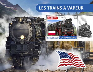 Stamp: Steam Trains - PKP Cargo Ol49 (Central African Republic(Steam ...