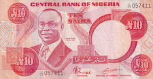 Banknote: 10 Naira (Nigeria(1984-2022 Issue) Wor:P-25d.2 💴