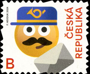 Stamp: Emoji Delivering Letter (Czech Republic(Emoji Sends A Letter ...