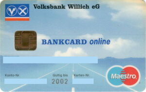 Bank Card: Volksbank Willich - BANKCARD online 02-99 (Volksbank Willich ...