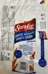 Food Label: Sara Lee White Whole Grain Bread (Bimbo Bakeries USA, Inc ...