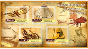 Stamp: Art Inventions of Leonardo da Vinci (Namibia: Illegal Stamps ...