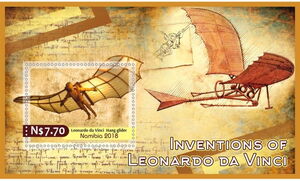 Stamp: Art Inventions of Leonardo da Vinci (Namibia: Illegal Stamps ...