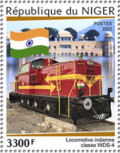 Stamp: Indian Locomotive Classe WDS-4 (Niger(Indian Trains (2022)) Col ...