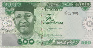钞票: 500 Naira (尼日利亚(2022-2024 modified colors issues) Wor:P-48c