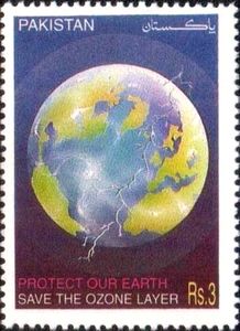 Stamp: Save Ozone Layer Campaign (PakistanMi:PK 993,Sn:PK 882,Yt:PK 951 ...