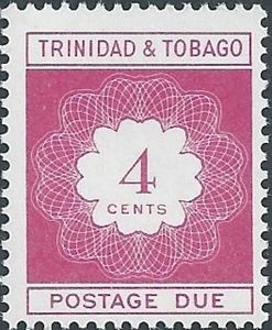 Stamp: Numeral in Rosette Inscribed 'POSTAGE DUE' (Trinidad and Tobago ...