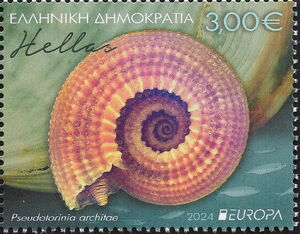 Sello: Pseudotorinia architae (Grecia(Europa (C.E.P.T.) 2024 - Underwater Flora and Fauna) Col ...