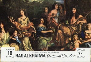 Briefmarke: The Family of Louis XIV as Olympian Gods (VAE (Emirat Ras ...