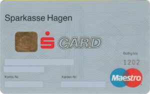 Bank Card: Sparkasse Hagen SCard 02-98 (Sparkasse Hagen, Germany ...