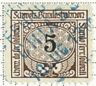 Stamp: Railway stamps with thin black face value in oval (Switzerland ...