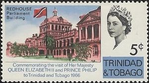Stamp: “Redhouse,” Parliament Building (Trinidad and Tobago(Visit of ...