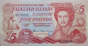 קטלוג השטרות: 5 Pounds (איי פוקלנד(2005-2011 Issue) Wor:P-17a