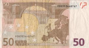 Billete de Banco: 50 Euro (Unión Europea(Serie 2002 Firma Duisenberg ...
