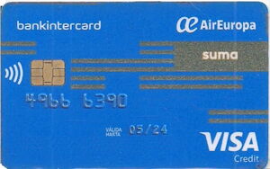 Bank Card: Bankinter AirEuropa (Bankinter, SpainCol:ES-VI-0997
