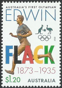 Stamp: Edwin Flack, First Australian Olympian (Australia(Australia's ...
